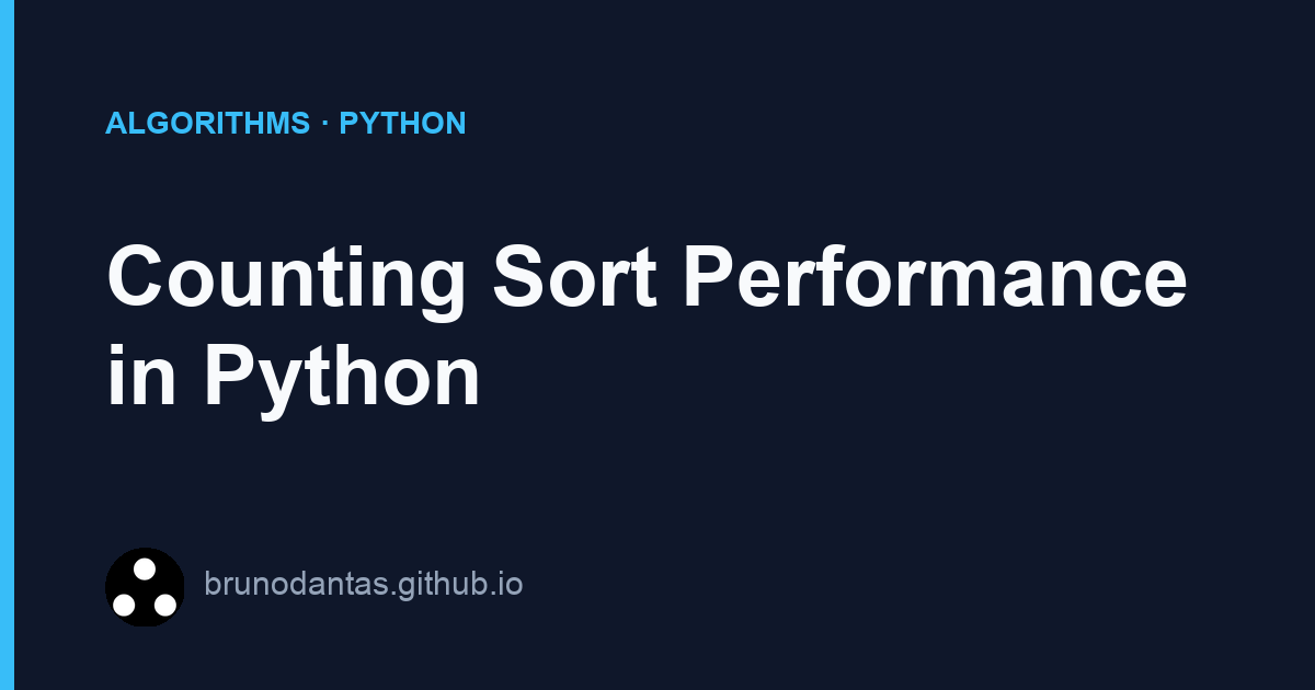 Counting Sort Performance in Python | brunodantas
